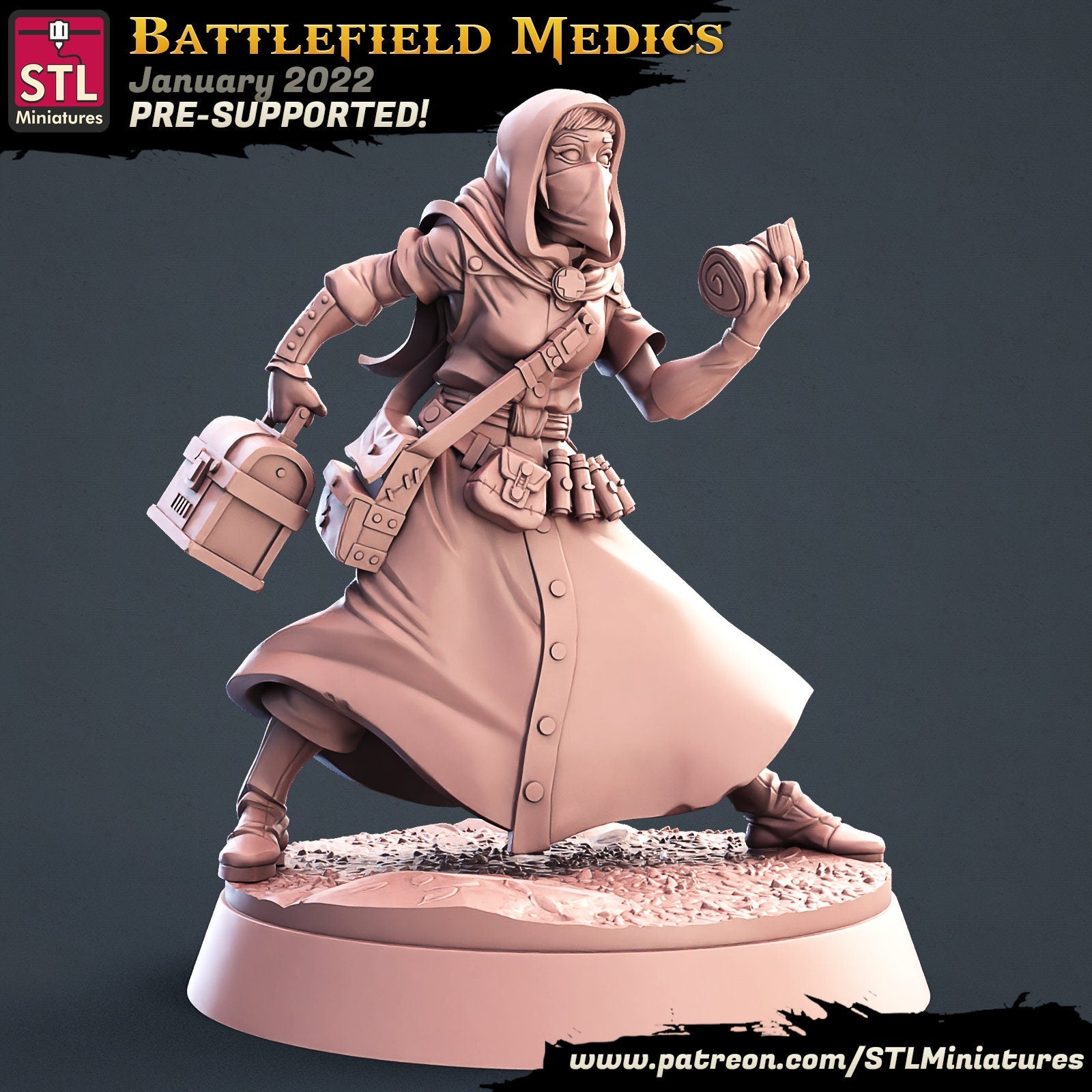 Médicos de Guerra Cirujano Médico Medieval Campamento Caravana - Amazing 3D