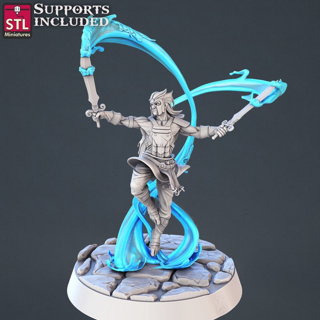 Genasi de Agua / Genio Elemental Humano Guerrero Ser sobrenatural